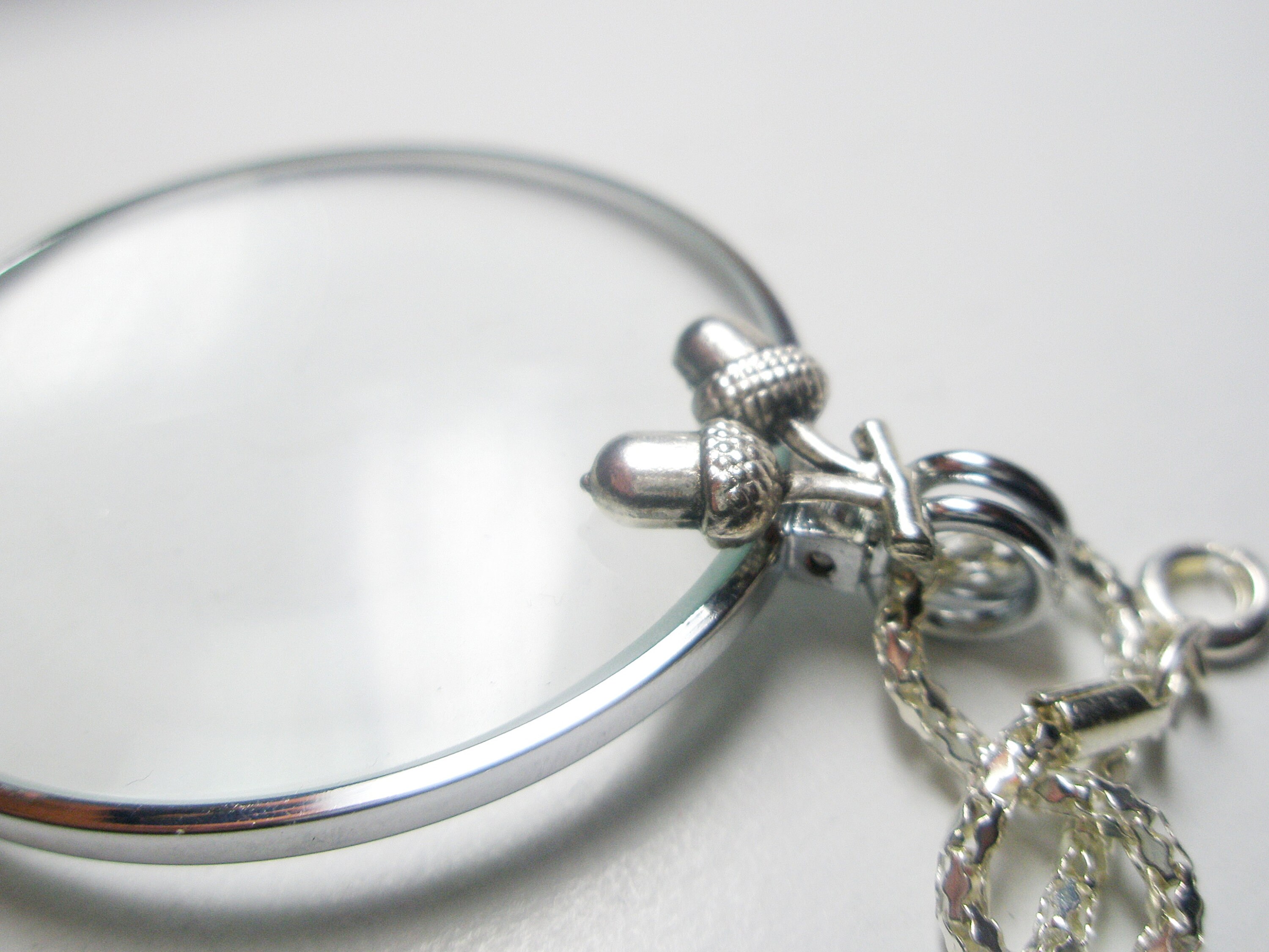 Magnifier Glass on a Chain Silver Magnifying Pendan Necklace - Etsy