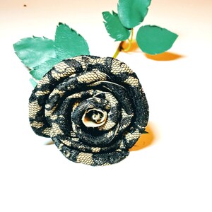 Red Leather Rose Long Stem Leather Rose Single Leather Rose - Etsy