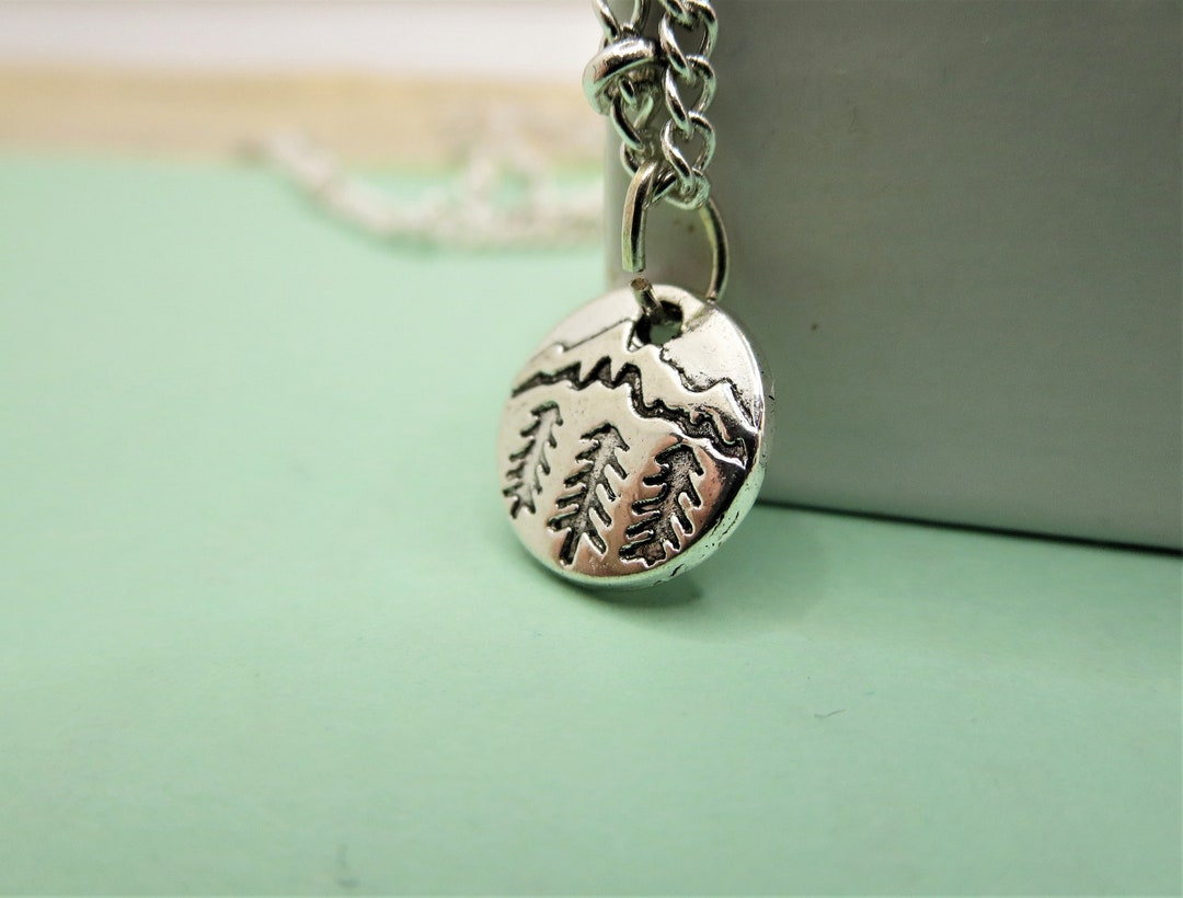 Pine Tree Necklace Christmas Tree Forest Necklace Tiny - Etsy