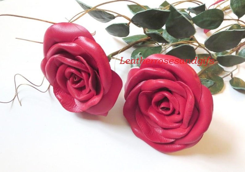 Leather Roses Personalized 3rd Anniversary Gift Wedding - Etsy