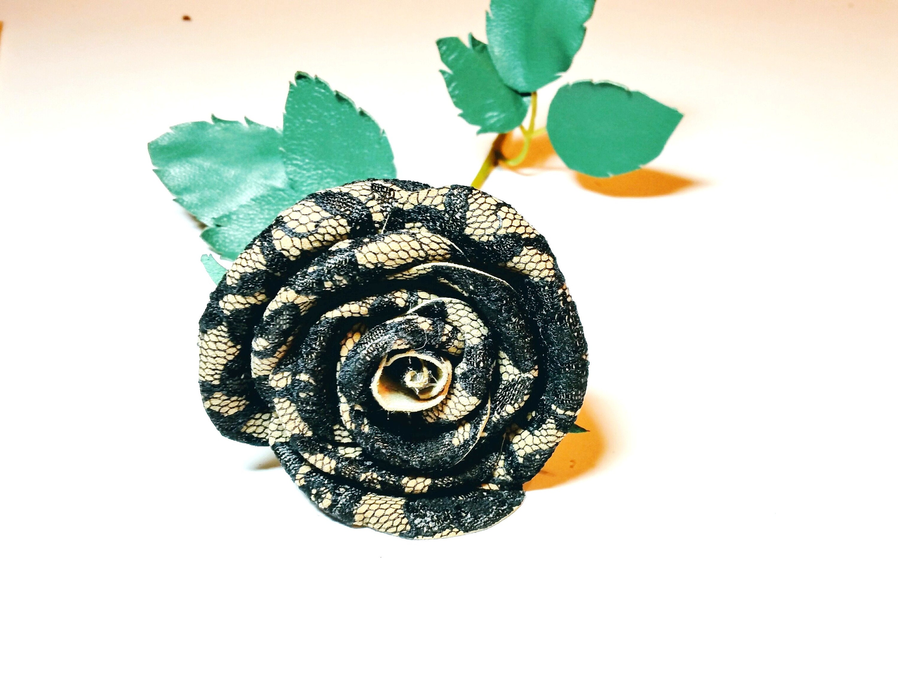 Handmade Leather flower 3rd year wedding anniversary gift for | Etsy