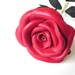 Leather Rose, Leather Anniversary Gift, Home Deco, Floral , Red Rose ...