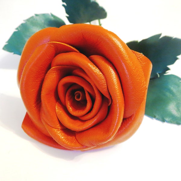 Leather Rose - Etsy