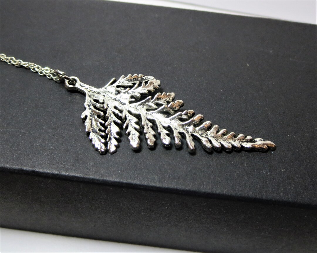 Silver Fern Necklace, Fern Necklace, Real Fern Resin Necklace, Pressed ...