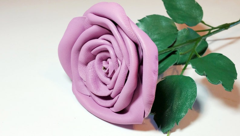 Leather Roses 3rd Anniversary Leather Gift Rose of - Etsy