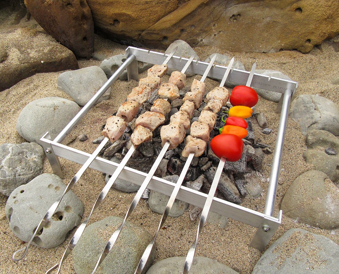 Light Collapsible Aluminum Racks for Shish Kabab and Kabab - Etsy