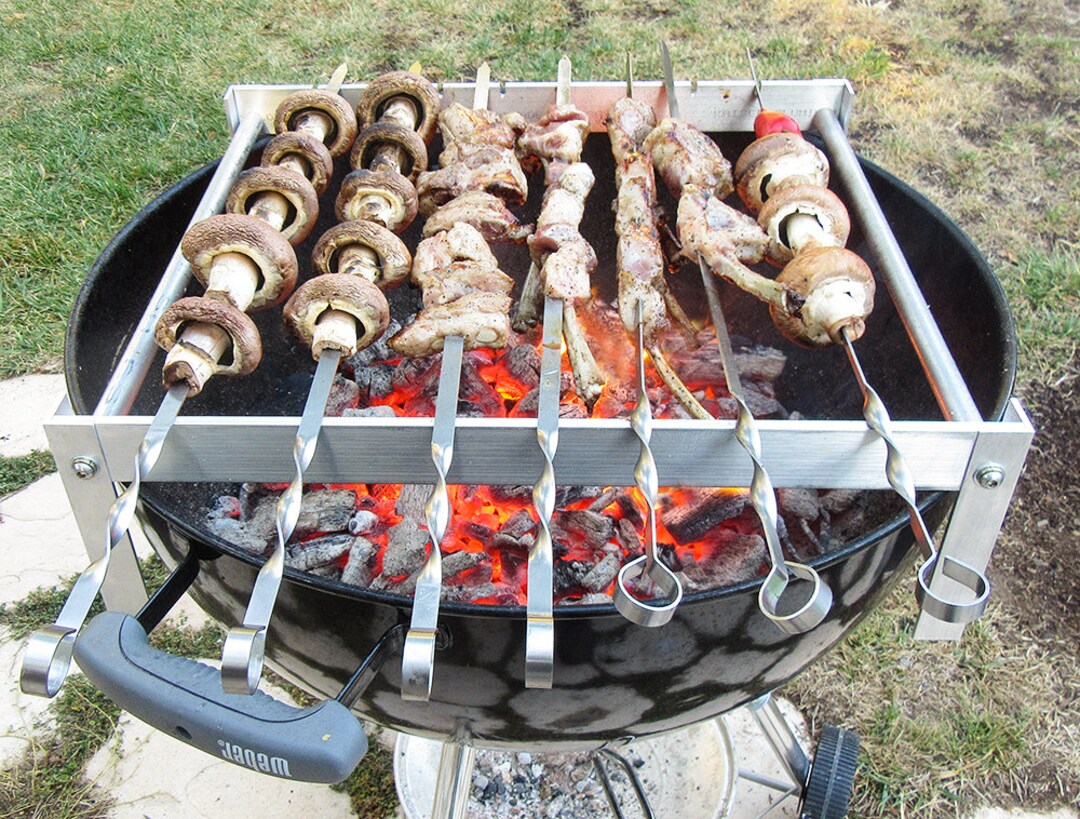 Light Collapsible Aluminum Racks for Shish Kabab and Kabab Kubideh. - Etsy