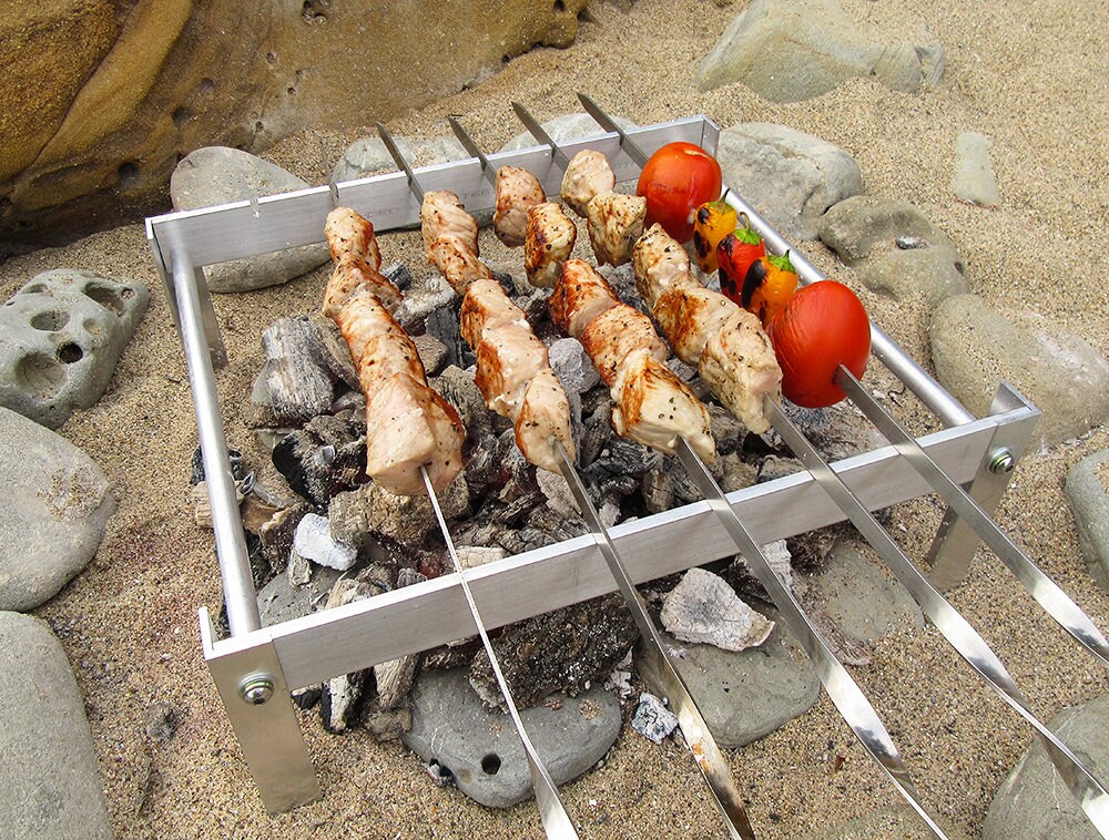 Light Collapsible Aluminum Racks for Shish Kabab and Kabab - Etsy