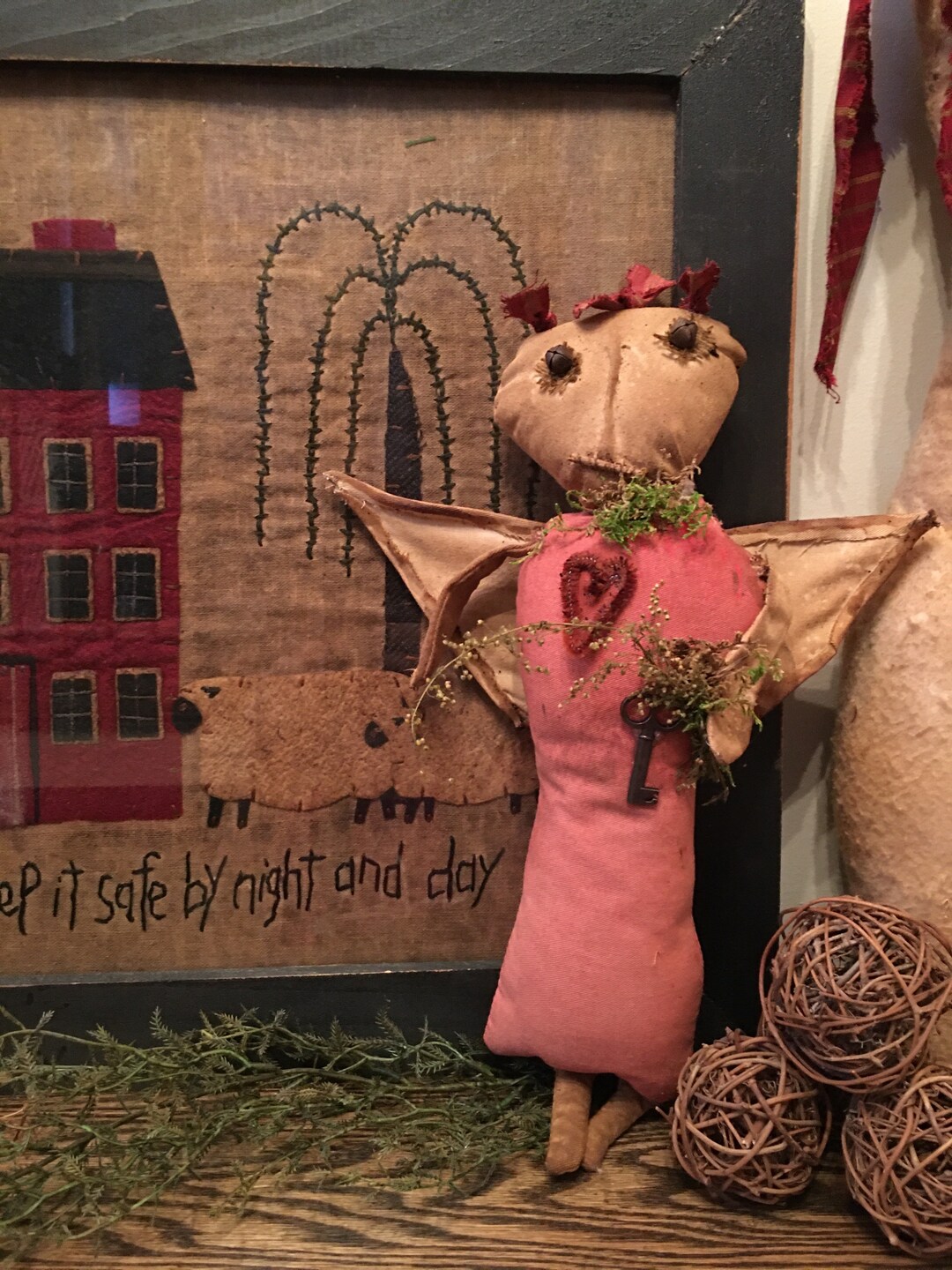 Clare Primitive Doll Colonial Farm House Primitive Country Handmade ...