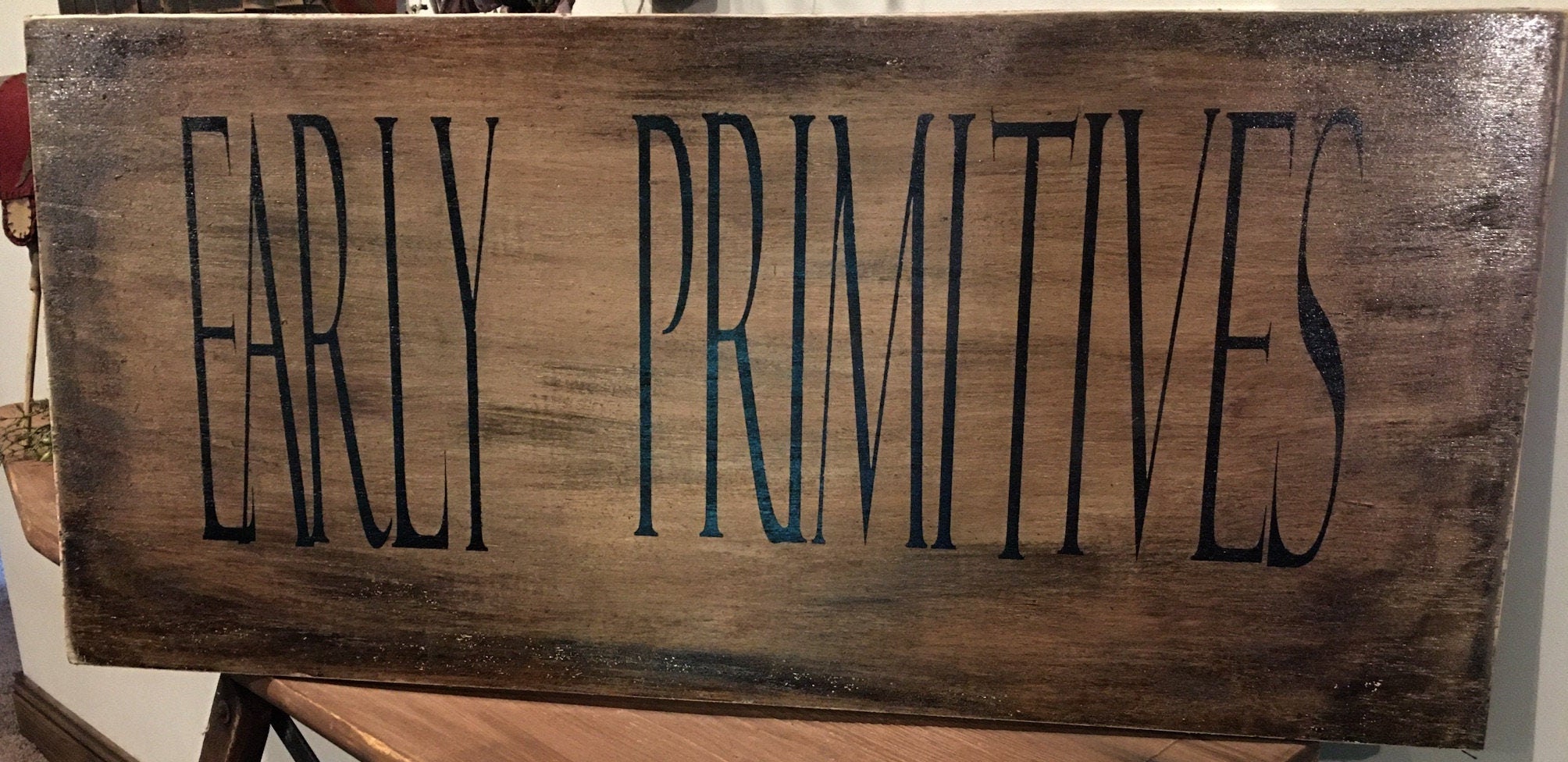Early Primitive wooden sign woodsign primitivedecor | Etsy