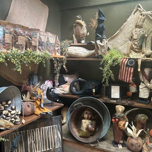 Colonial Painting That is Primitive Colonial Vintage Farm House Country ...