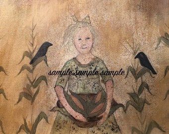 Colonial Girl Art - Etsy