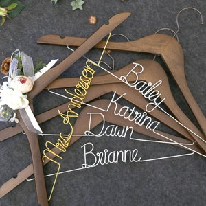 Bride Hanger, Bridesmaid Hanger, Wedding Custom Name Hanger, Wedding ...