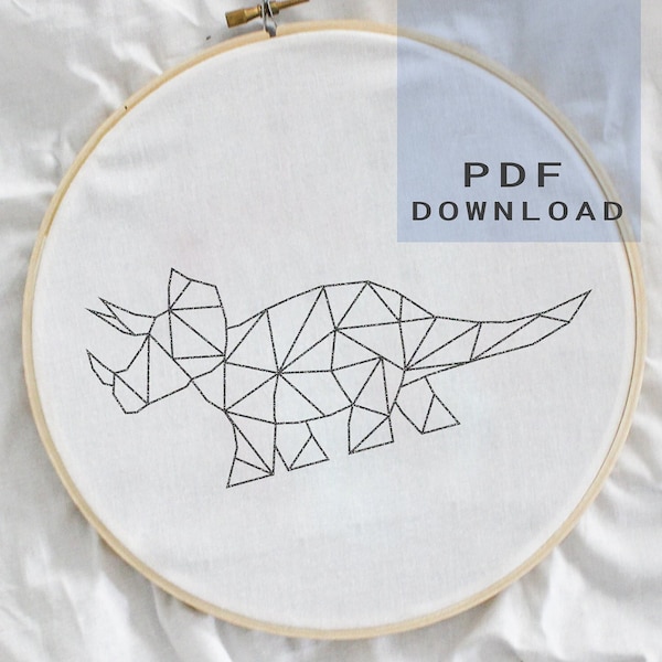 Geometric Dinosaur - Etsy