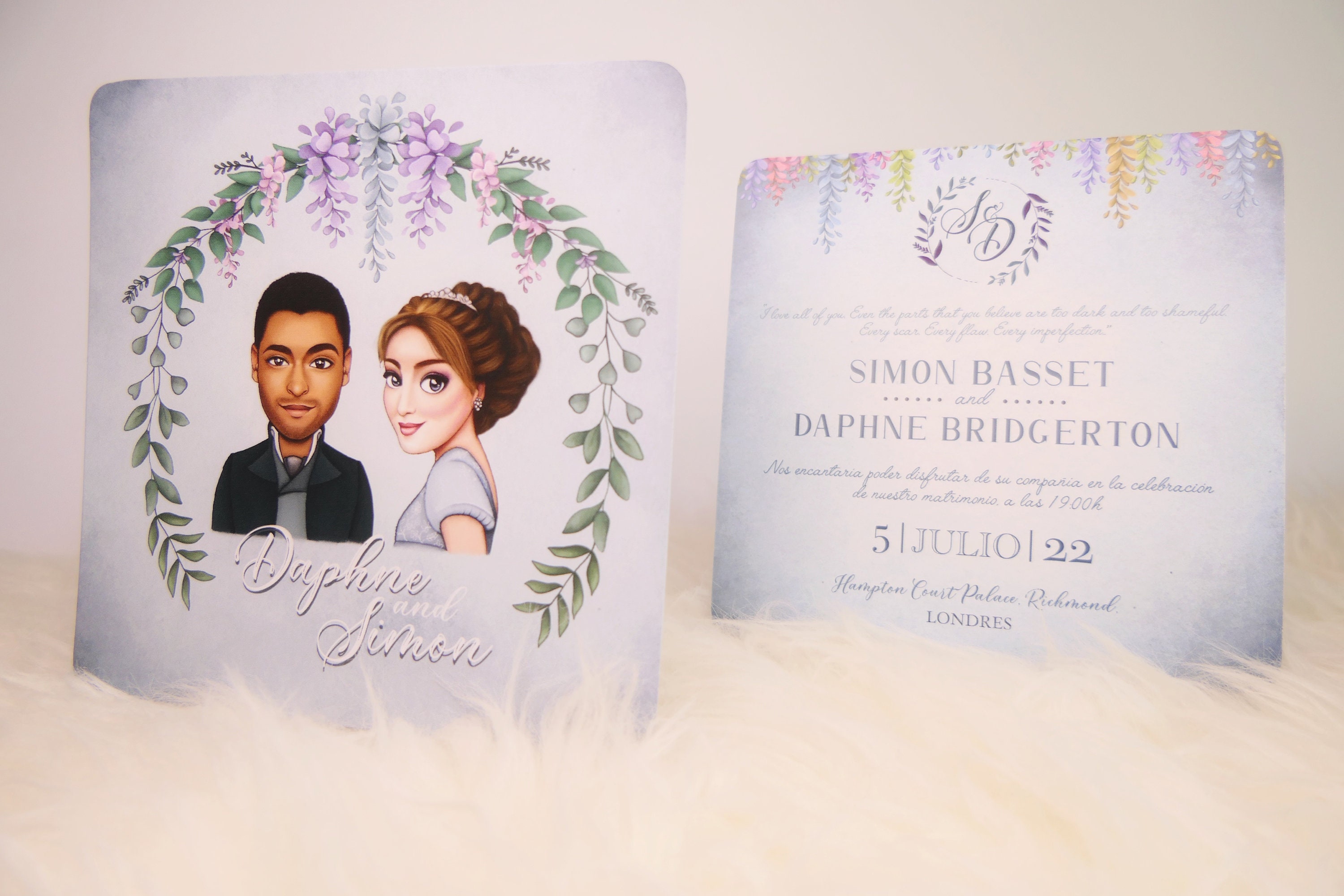 Digital Illustrated Drawing Wedding Invitation. Portrait by - Etsy
