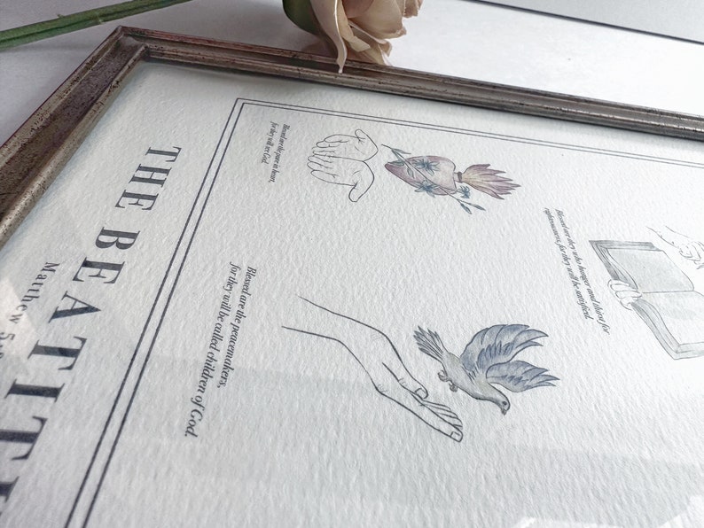 The Beatitudes Art Print - 8x10 Catholic Religious, Catholic Print ...