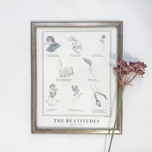 The Beatitudes Art Print - 8x10 Catholic Religious, Catholic Print ...