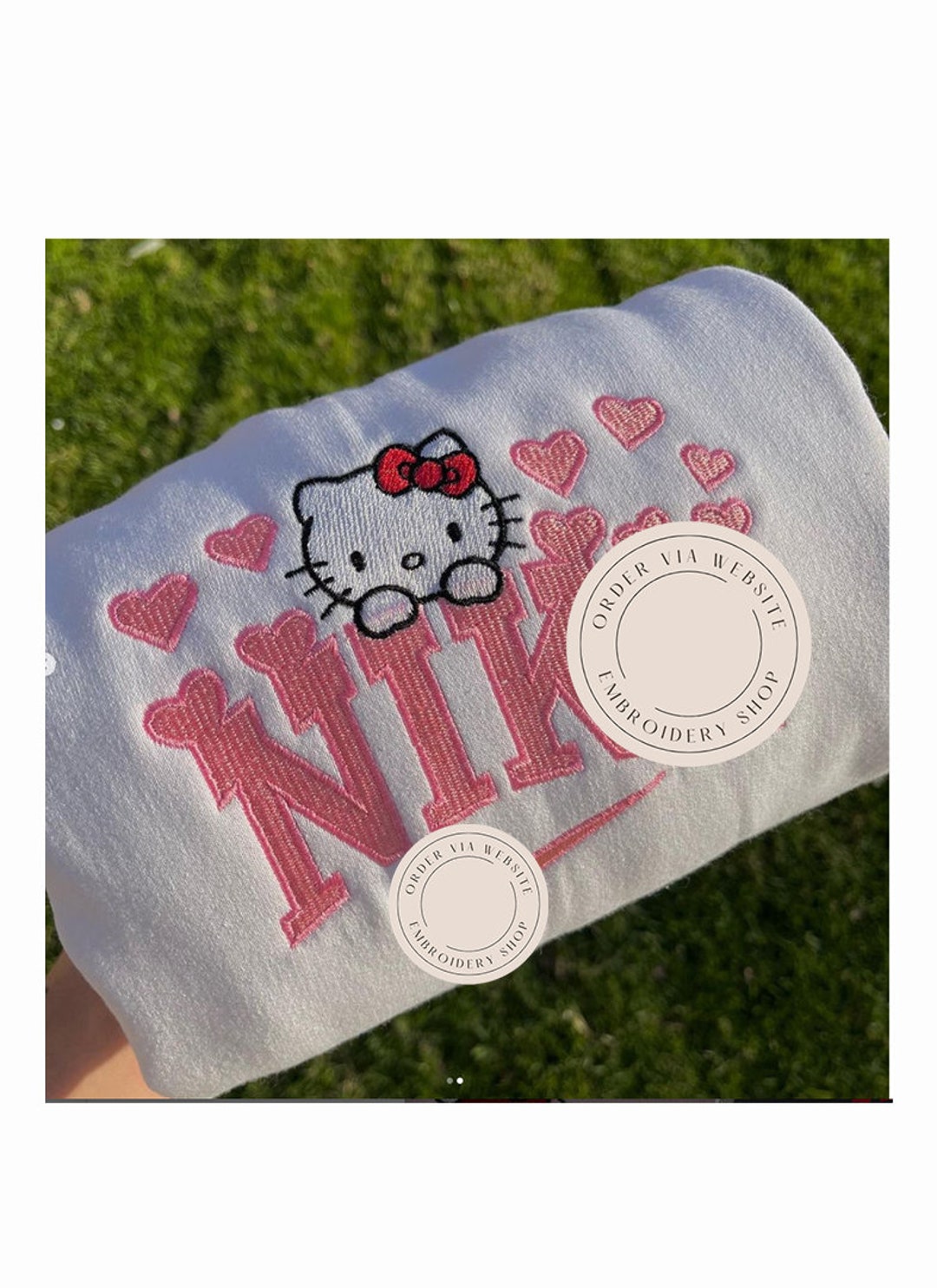 H.ell.o Kit.ty and Kur.o.mi Embroidered Sweatshirt, Kiity Valentine ...