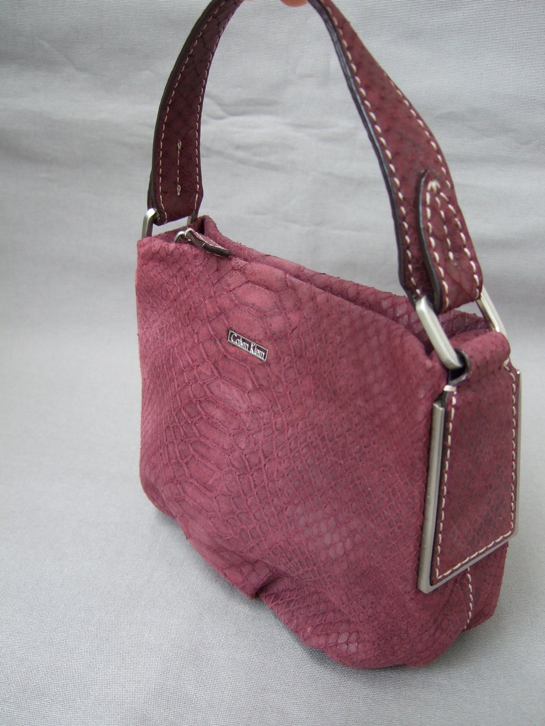 Calvin Klein Leder Mini-Tasche weinrot rot rosa lila bordeaux - Etsy.de