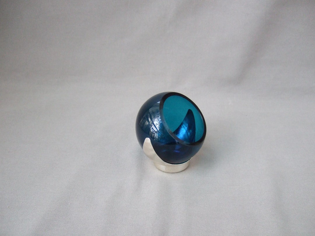 Quist Vario Ball Bowl Glass Bowl Petrol Silver Spherical Shape ...