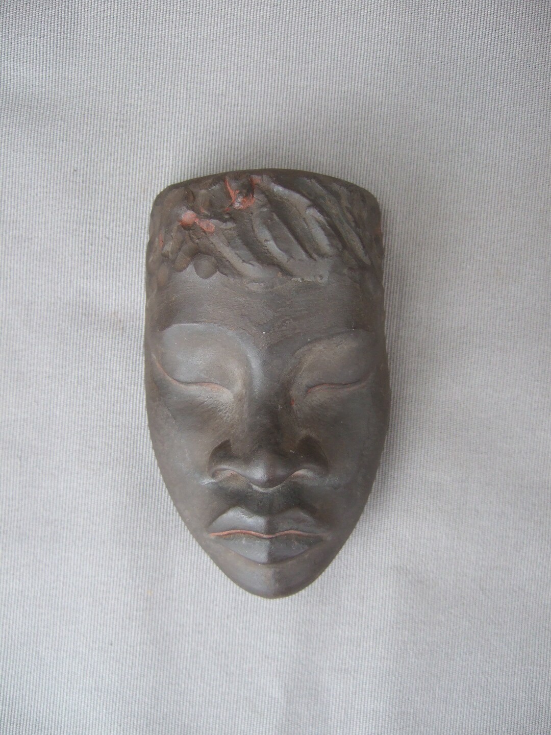 Wall Mask Small Head Face Mask Mask Ceramic Signed Woman Man Mid ...