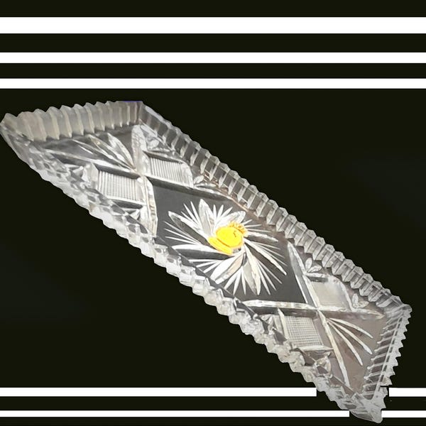 Cut Glass Tray - Etsy