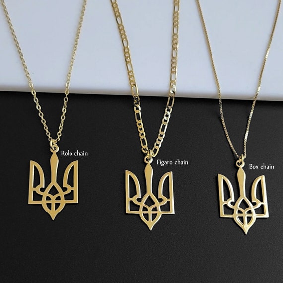 Ukrainian Trident Necklace