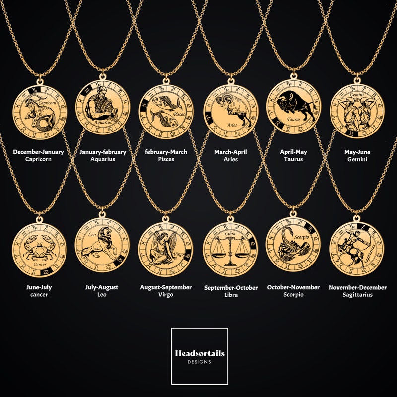 Zodiac Sign Necklace - Etsy