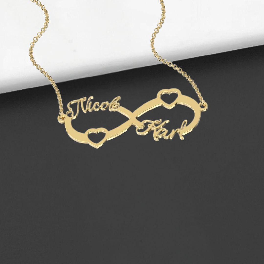 Regalo del día de San Valentín collar de pareja, collar infinito, 2 ...