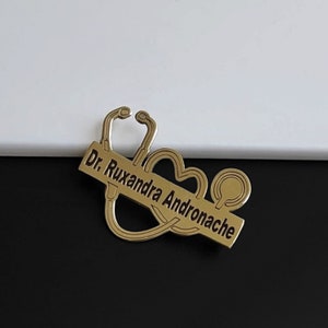 Custom Name Pin 925 Sterling Silver Gold Plated Personalized Name ...