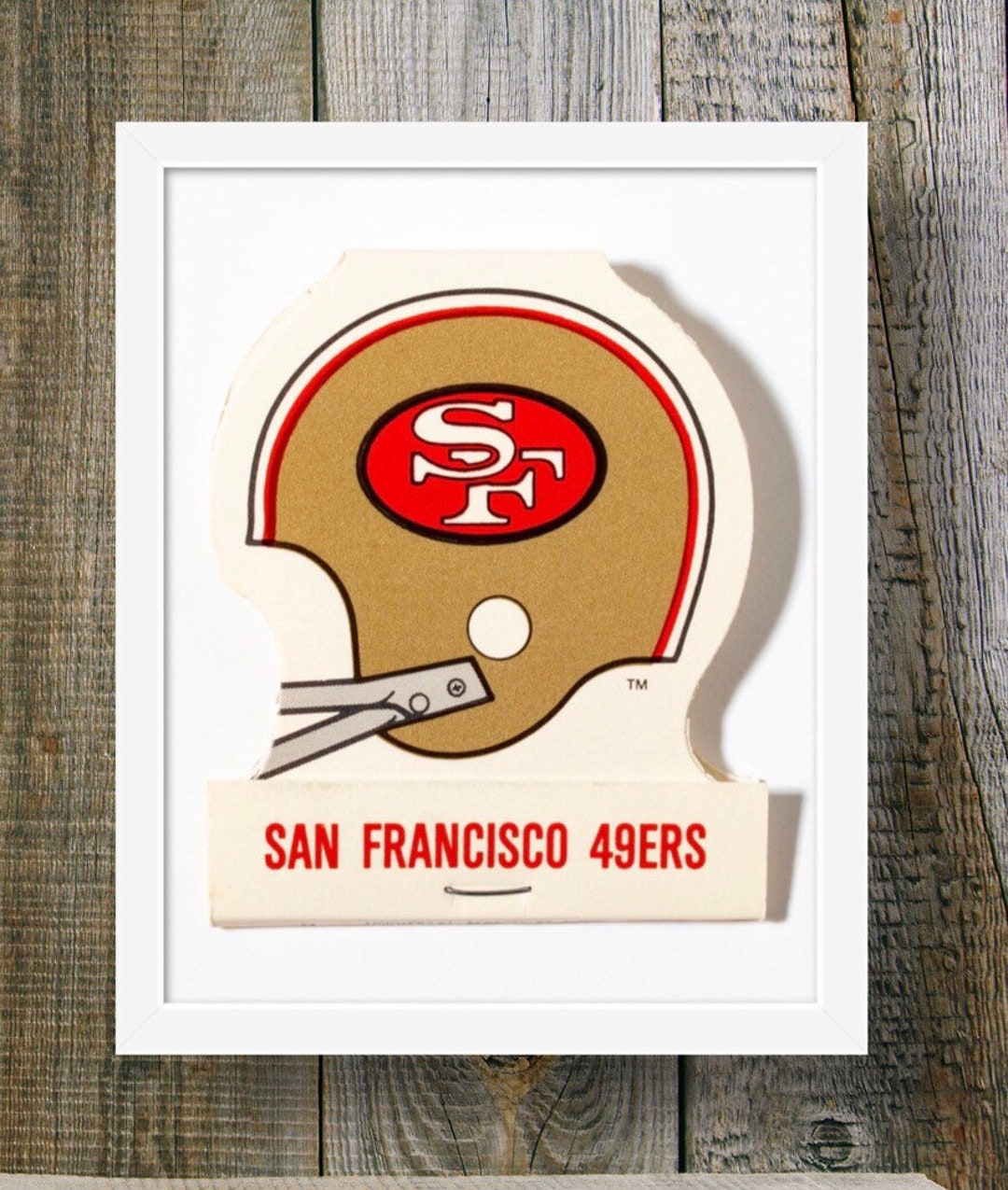 San Francisco 49ers, Vintage Matchbook Custom Framed Art Print 11x14 - Etsy