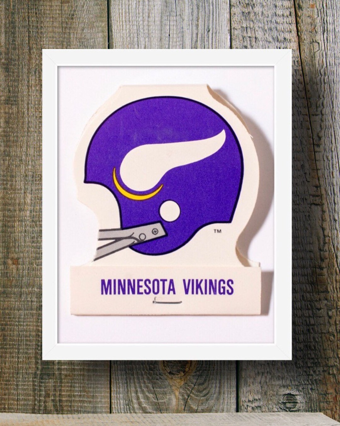 Minnesota Vikings, Vintage Matchbook Custom Framed Art Print 11x14 - Etsy