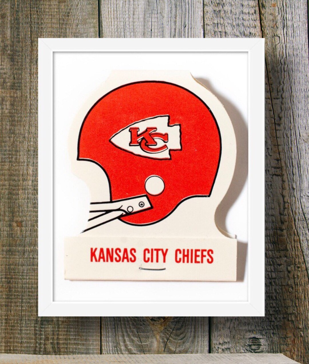 Kansas City Chiefs, Vintage Matchbook Custom Framed Art Print 11x14 - Etsy