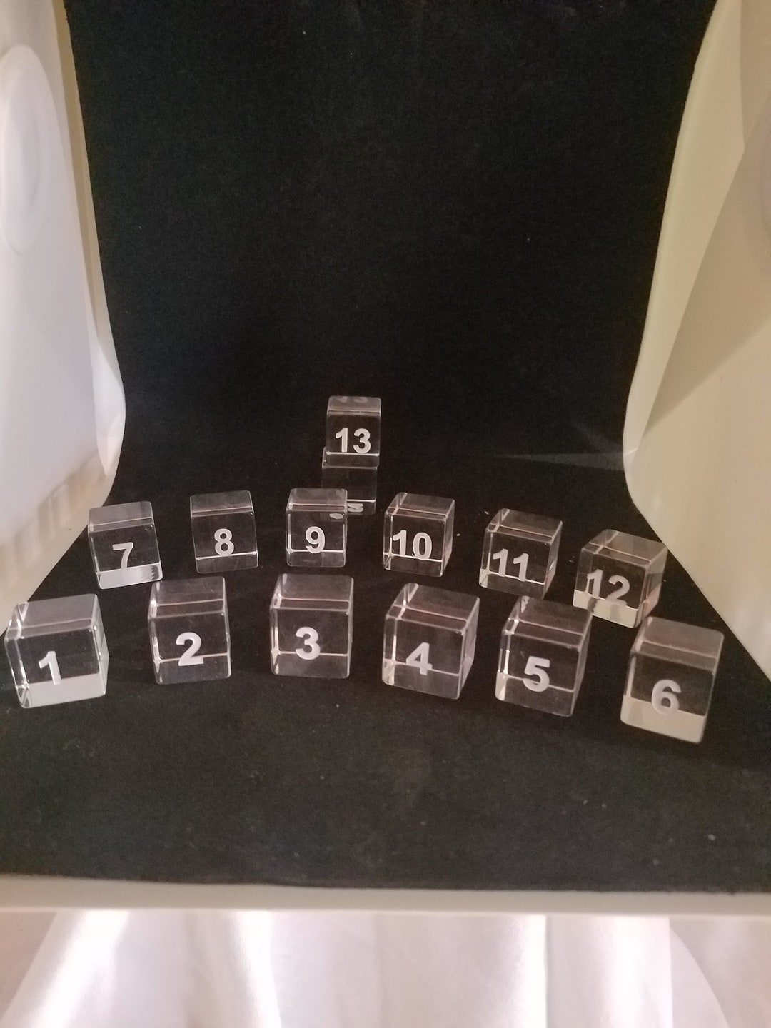 Acrylic Display Identification Cubes, 1-10 Numbers Pack, 3/4 Solid ...