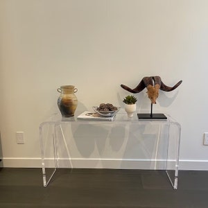 Acrylic Console Tables Waterfall Style Clear and Colors - Etsy