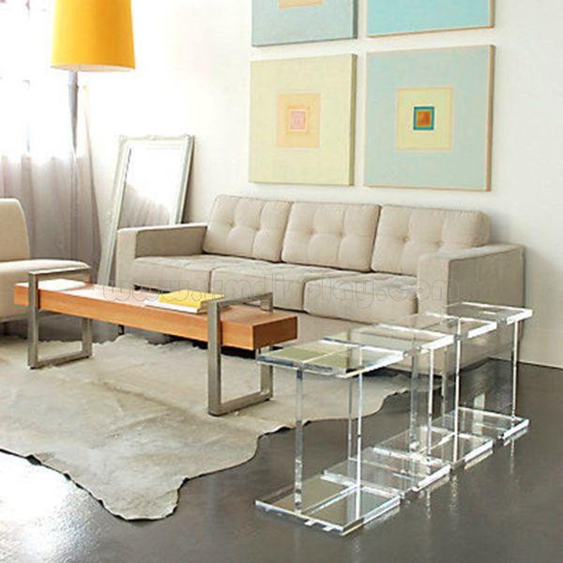 Acrylic Side Table 16 X 16 X 24 Tall - Etsy