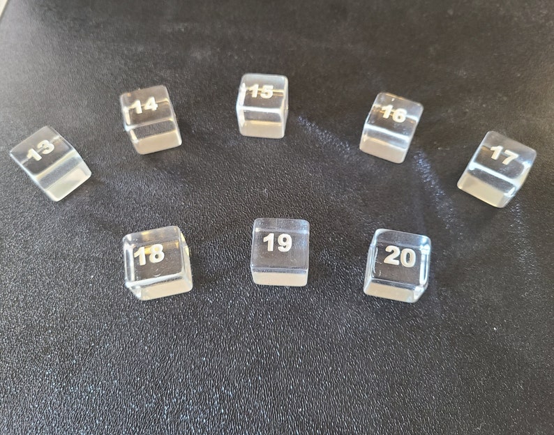 Acrylic Display Identification Cubes 1-10 Numbers Pack - Etsy