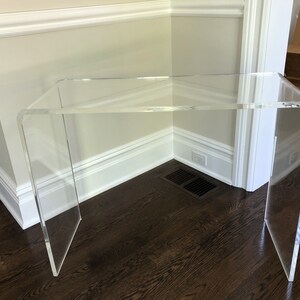 Acrylic Console Tables Waterfall Style Clear and Colors - Etsy