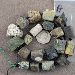 12-25mm Hand Cut Ancient Roman Glass Chunky Nugget Beads From ...