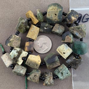 12-25mm Hand Cut Ancient Roman Glass Chunky Nugget Beads From ...