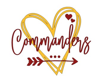 Commanders Vinyl Decal - Etsy