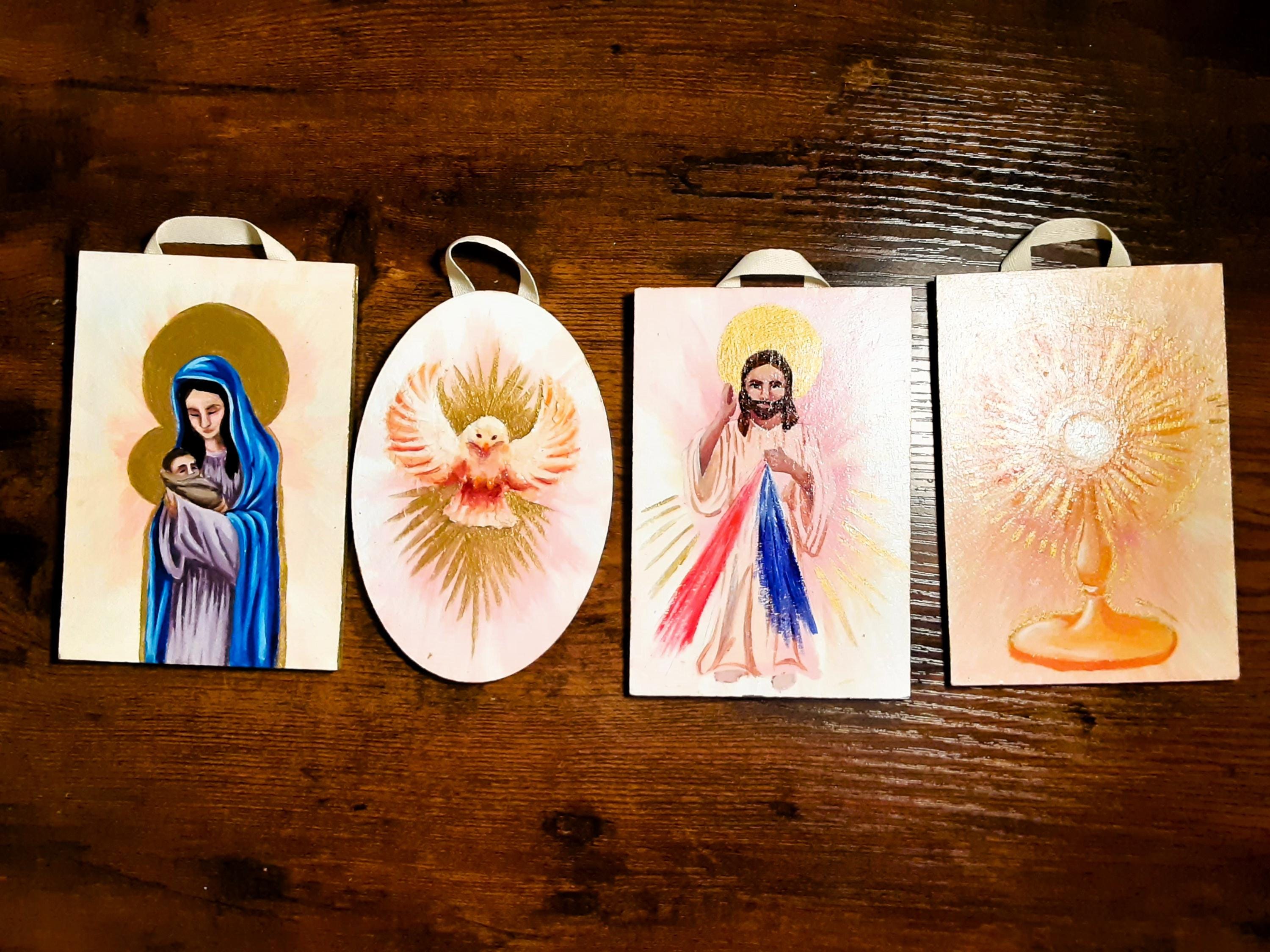 Small Catholic Devotional Paintings - Etsy