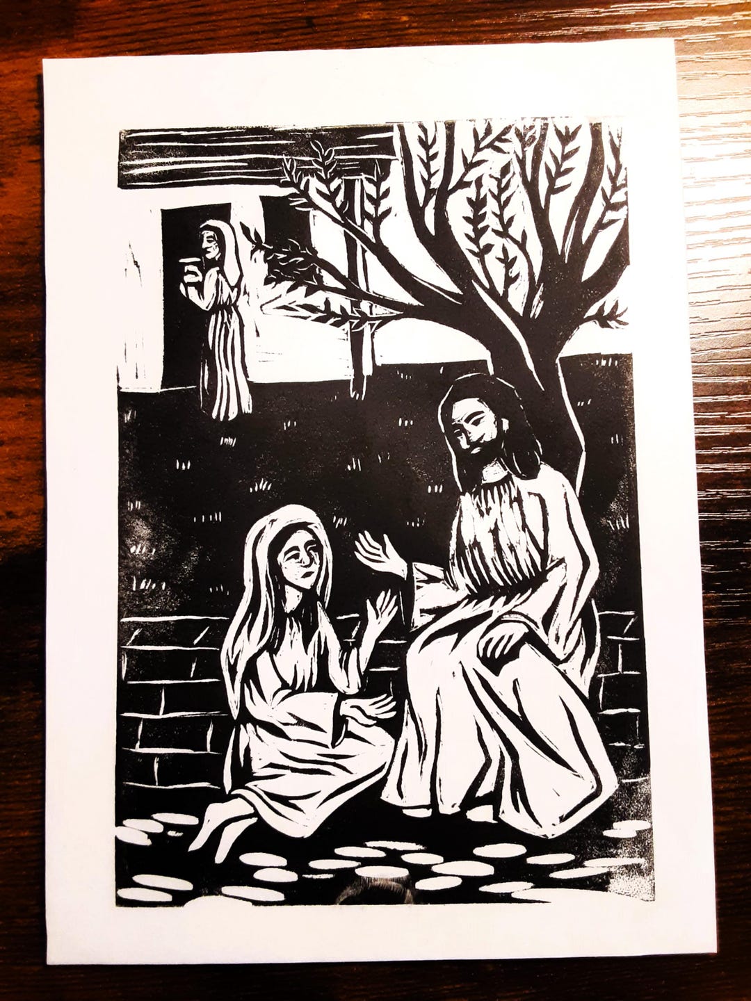 Jesus Visits Martha and Mary 5x7 Art Print - Etsy