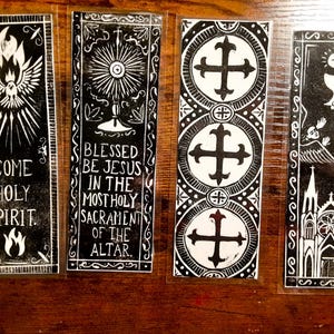 Laminated Handmade Catholic Art Bookmarks - Etsy