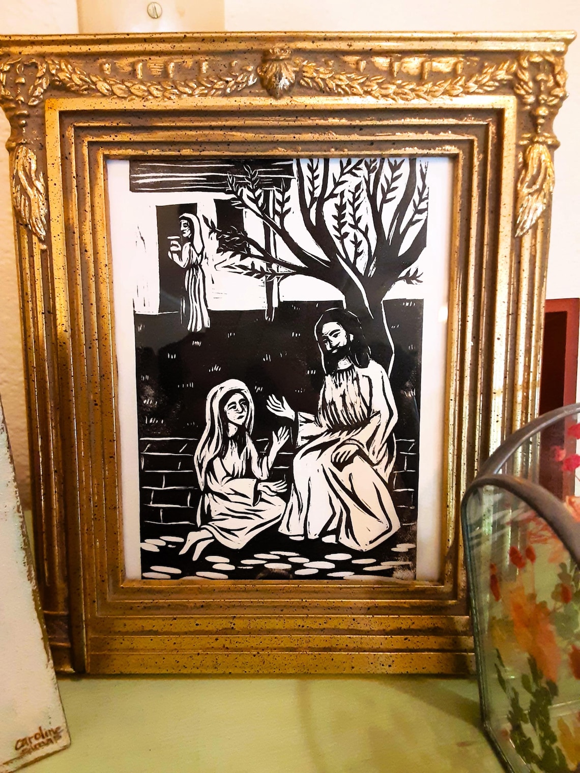 Jesus Visits Martha and Mary 5x7 Art Print - Etsy