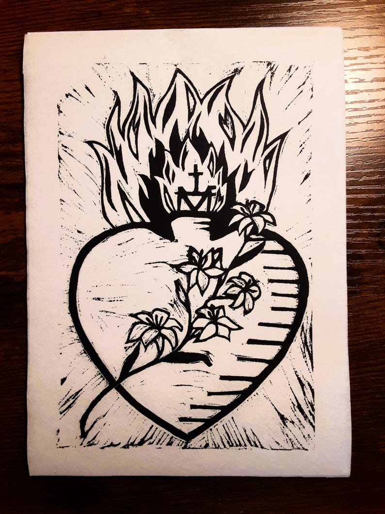 Most Chaste Heart of St. Joseph 5x7 Art Print - Etsy