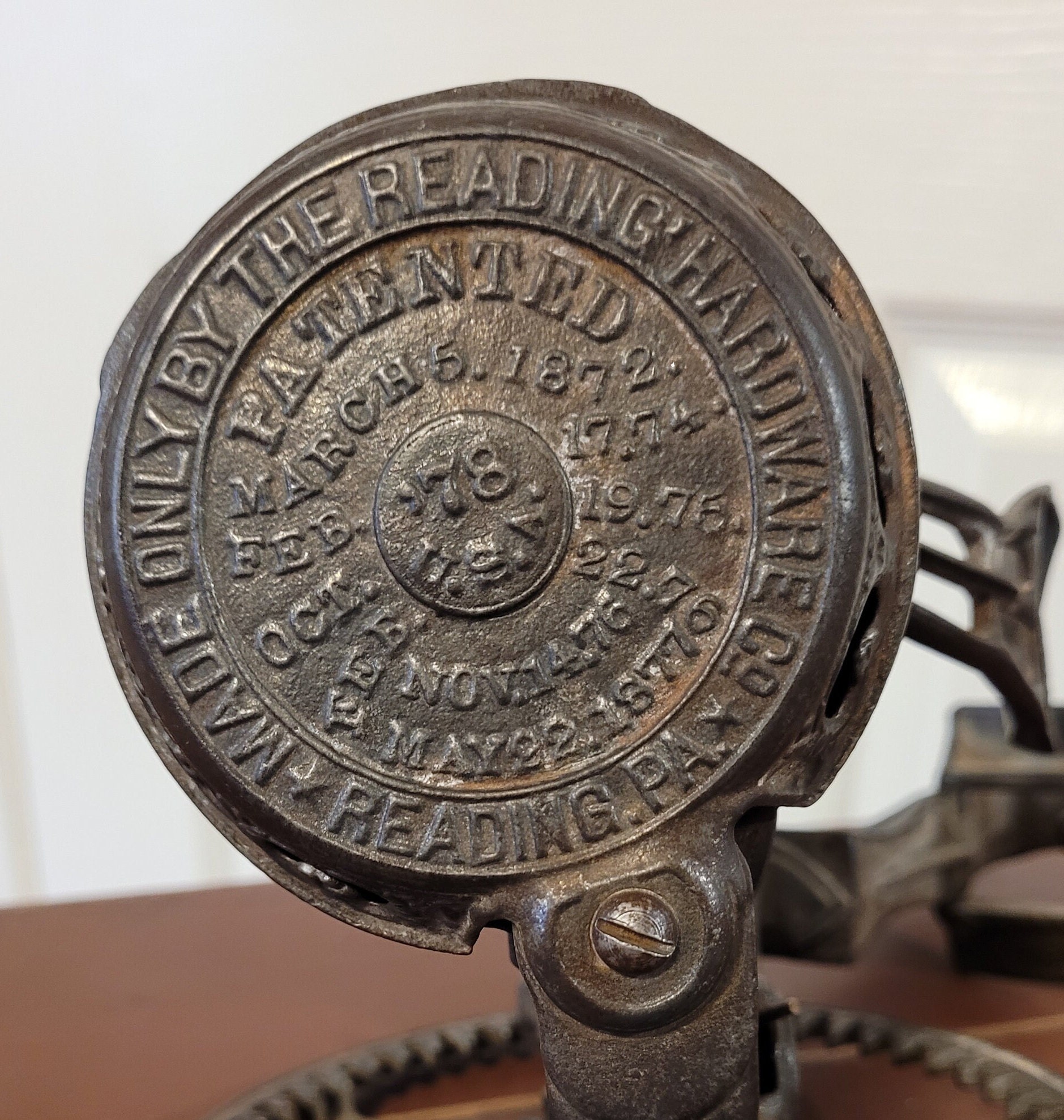 Antique Apple Peeler: Reading PA Hardware Co., Pat. 1872 Early American ...