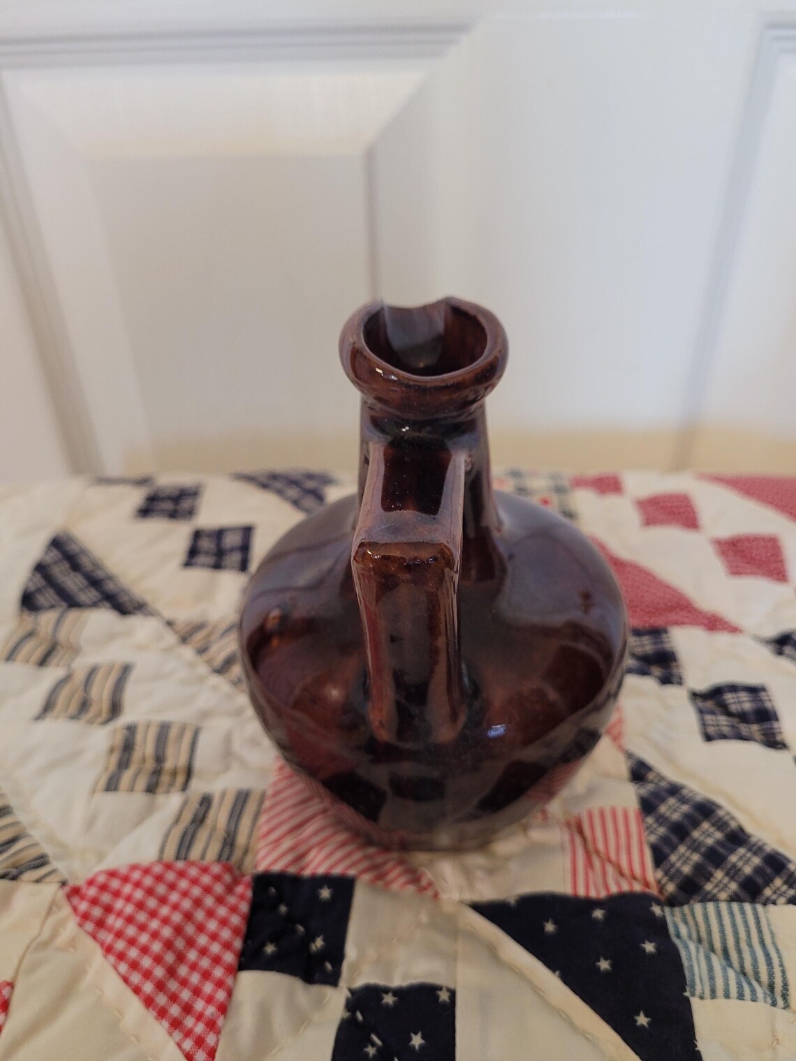 Mini Brown Stone Pitcher, Early American Stone Mini Pitcher, Antique ...