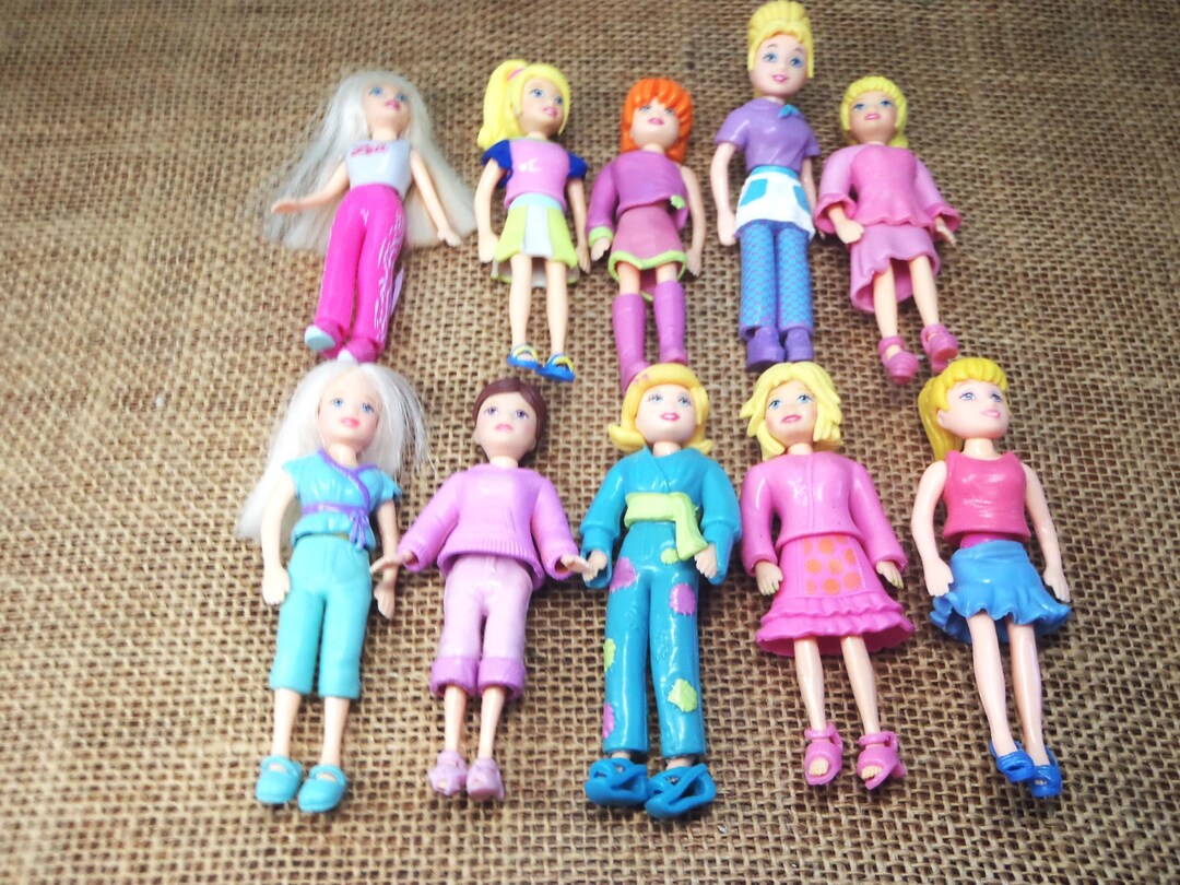 Vintage Polly Pocket Dolls Lot of 10 Clothes Dressed B33 - Etsy