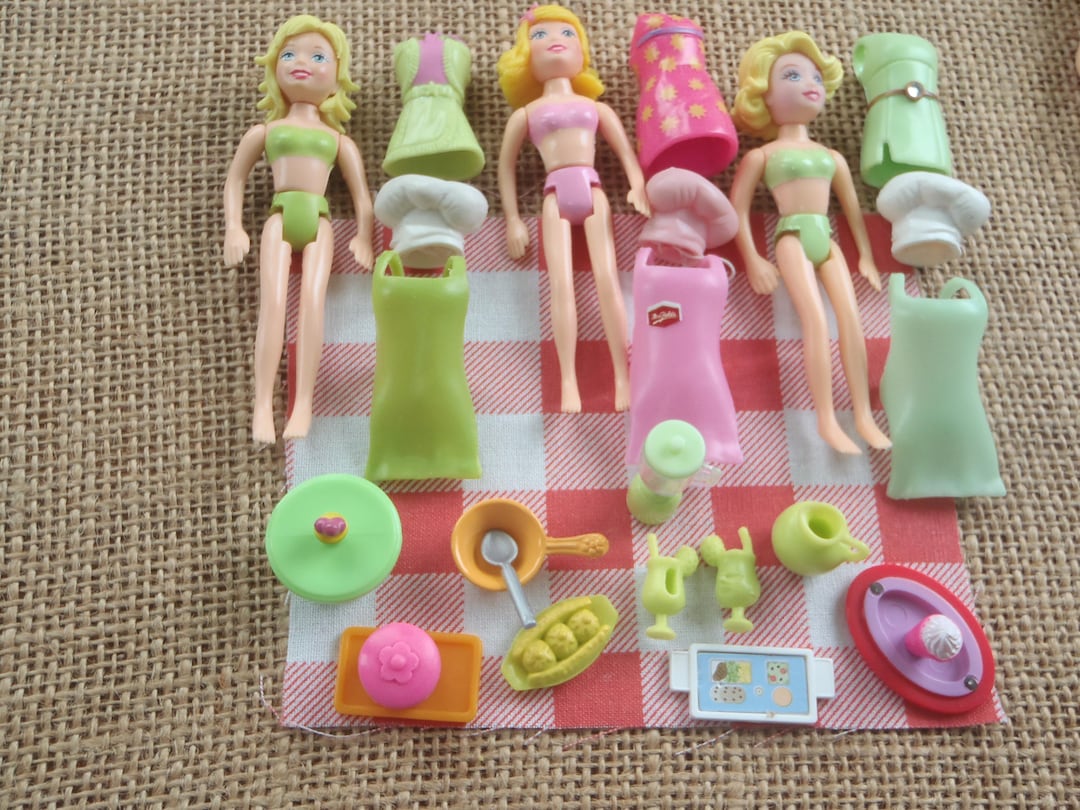 Vintage Polly Pocket "polly Cooks" Baker Chef Kitchen Dolls Lot H66 - Etsy